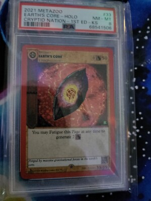 Metazoo Kickstarter Earth's Core Holo Psa 8 | eBay