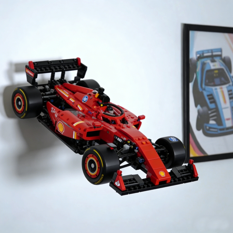 3x Offset Wall Mount for LEGO Technic Cars Ferrari SF-24 F1 Car 42207 ...