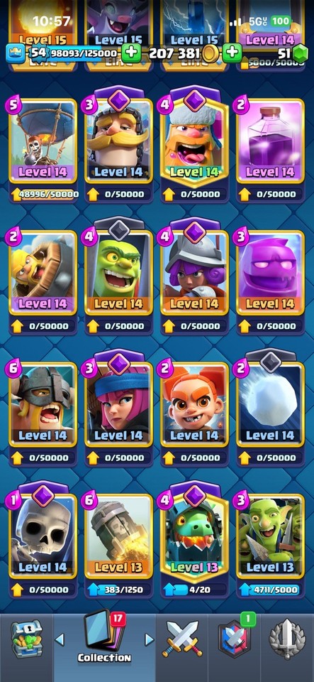Clash Royale Account-11585 Trophies-22 Elite And Lvl 14 -101 Emotes, 17 ...