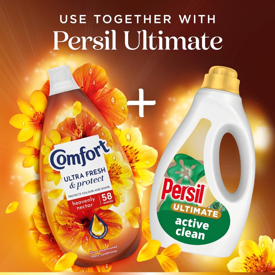 Comfort Ultra Fresh & Protect Heavenly Nectar Fabric Conditioner ...