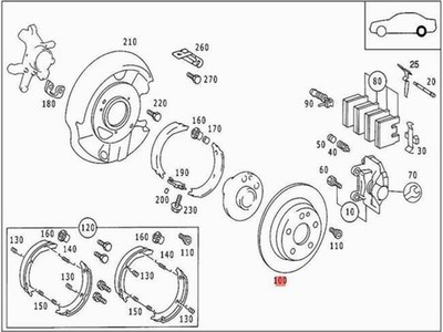 Genuine MERCEDES A124 A208 C124 C208 C209 CL203 R170 Brake disk ...