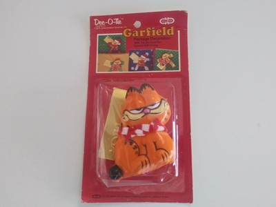 NIP Garfield Plastic Package Decoration With Red & White Scarf | eBay