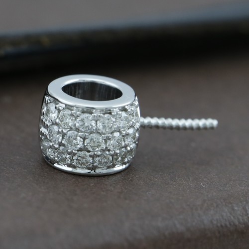 Genuine 18CT Solid WG & Genuine Diamonds Bail with Screwed Pin | eBay ...