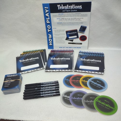 Telestrations After Dark Edition Adult Party Game Missing 2 Markers ...