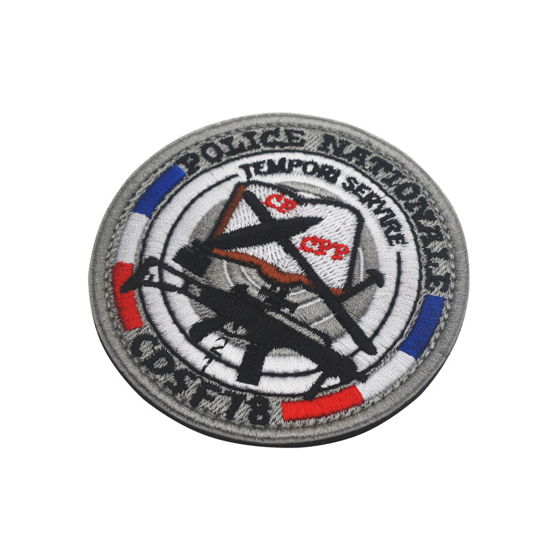 Embroidered France Flag GIGN CSI GIPN Hook Loop Patch Emblem Fastener ...