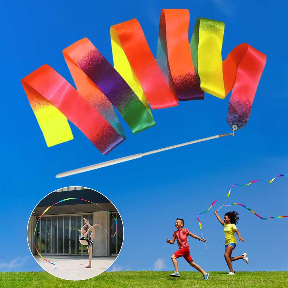 2M Dance Ribbon Kid Rhythmic Gymnastics Dance Ribbon with Twirling ...
