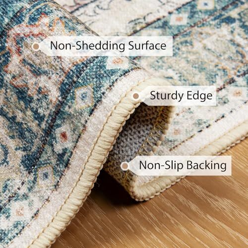 2x6 Runner Rugs 2 x 6 Washable Rug Runner No Pile 2' x 6' (Rectangular ...