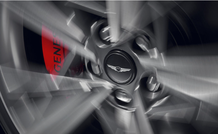 Hyundai Genesis Floating Wheel Center Caps 4P Black Accessory KOREA ...