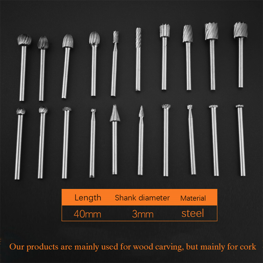 Tungsten Carbide Burr Bit Set Cutting Carving Routing Bur For Dremel ...
