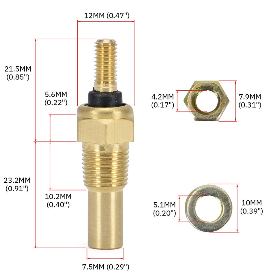 Electrical Sender Sending Sensor Unit Water Coolant Oil Temp ...