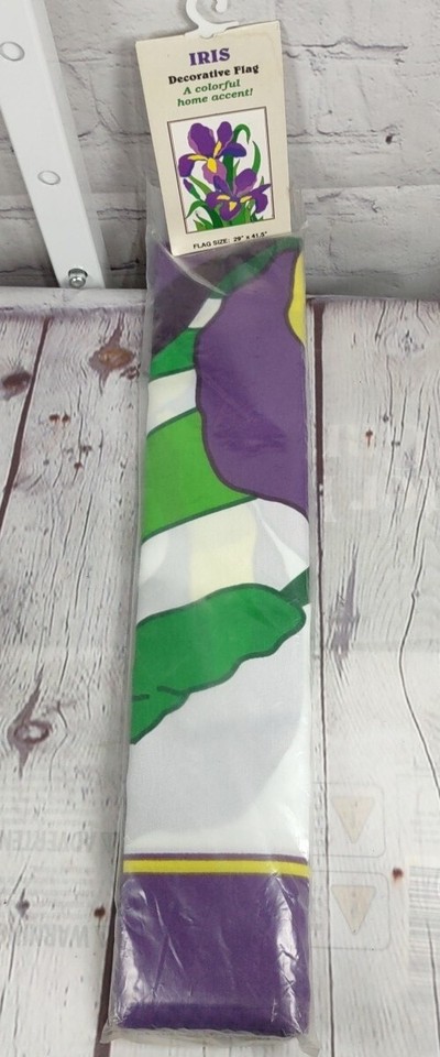 VTG 1994NH Purple Iris Decorative Flag 1994 29x41.5" Spring Flower Easter Garden 33171590094| eBay