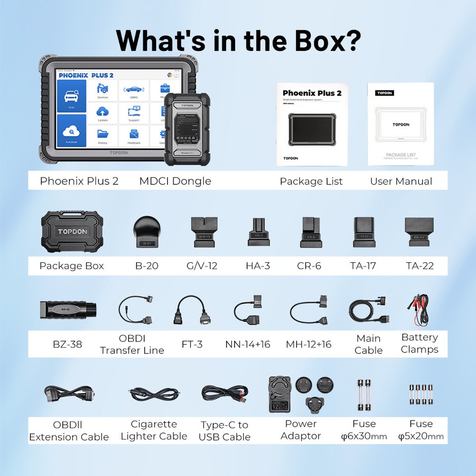 2025 TOPDON Phoenix Plus 2 ECU Coding Tool Full System Diagnostic ...