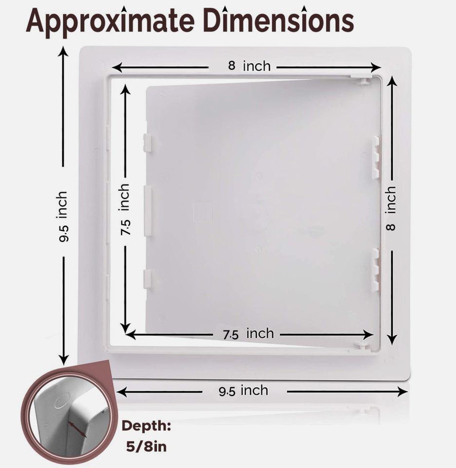4 Pack Morvat 8x8 Access Panel with Hinged Door for Drywall & Ceiling ...