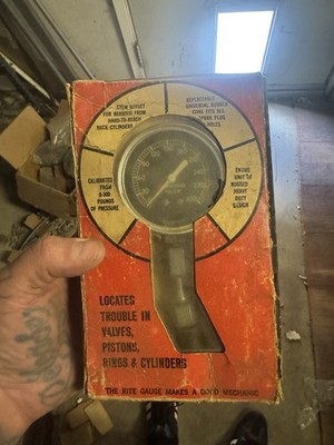 VTG Rite Autotronics (RAC) Compression Gauge (0-300#) Made in USA No ...