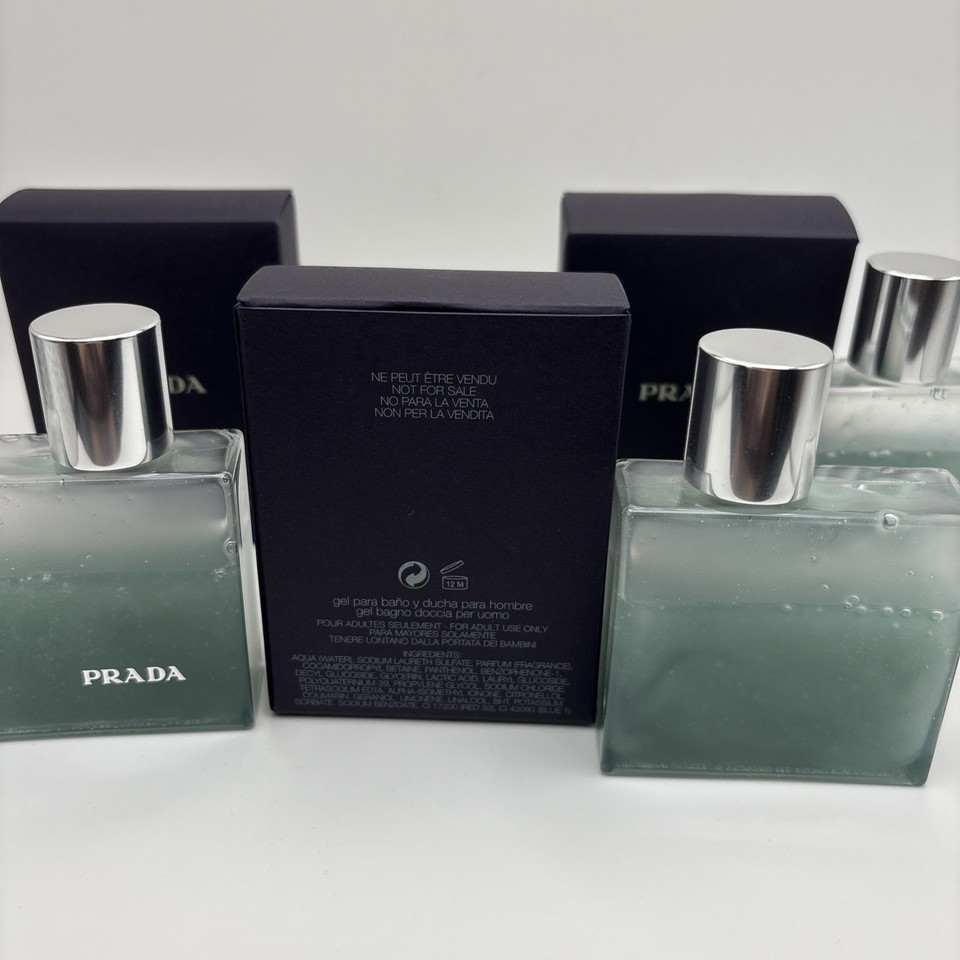 Prada Pour Homme Original Shower Gel For Men 1.7oz 50ml x3 | eBay