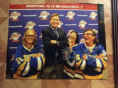 Hanson Brothers Autographed 11x14 Photo Slap Shot Movie Hockey ...