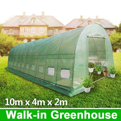 10x4M Galvanised pole super strong Walk-in Polytunnel Greenhouse | eBay