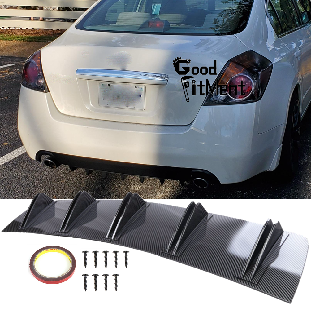 For 2009 Altima Sedan Rear Lip Bumper Diffuser Shark 5-Fin Spoiler ...