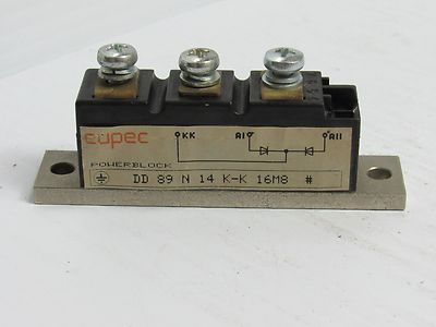 EUPEC POWER BLOCK THYRISTOR MODULE DD 89 N 14 K-K 16M8 DD89N14KK16M8 ...