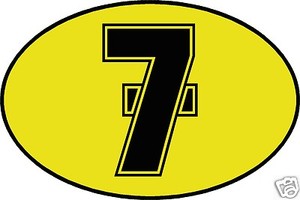 Barry Sheene Number 7 decal / sticker - LARGE 260mm | eBay