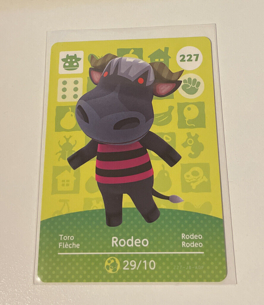 Animal Crossing Amiibo Card 227 Rodeo Toro Fleche Series 3 EU New ...