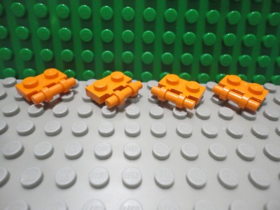 Lego 4 Orange 1x2 plate with side handle | eBay