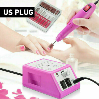 Electric Nail File Drill Manicure Machine Art Acrylic Pedicure Tool Set ...