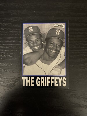 1991 Score Ken Griffey Jr. 'The Griffeys' #841 Baseball Card Seattle ...