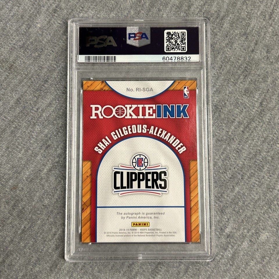 2018-19 Panini NBA Hoops #RI-SGA Shai Gilgeous-Alexander Rookie Ink ...