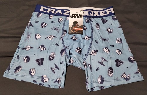 Crazy Boxers Star Wars All Over Print Boxer Briefs Light Blue Brand New ...