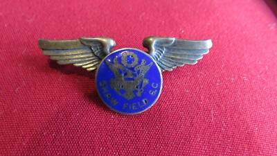Shaw Field SC Sterling Silver WWII Army Air Corps Eagle Wings Pin ...