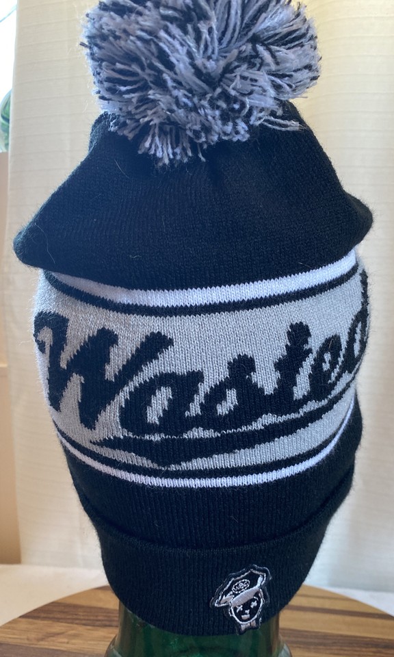 VERY NICE "WASTED" WINTER BEANIE HAT BLACK/GRAY OSFM VERY GOOD ...