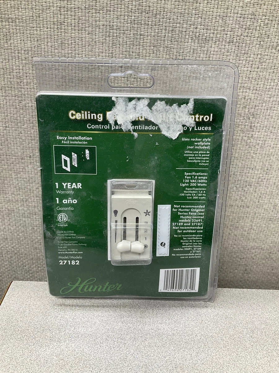 Hunter Ceiling Fan And Light Control Model 27182 | Shelly Lighting