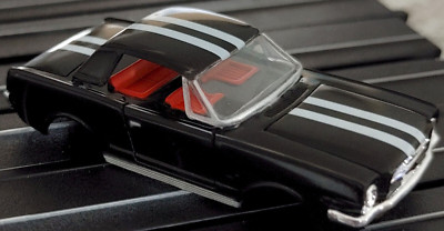 Ford Mustang Hardtop Coupe Black TJet HO Slot Car BODY for AURORA ...