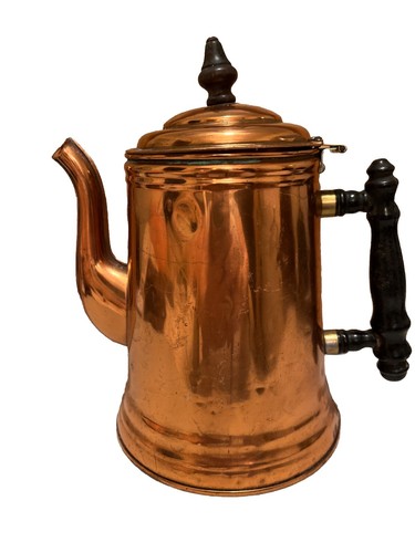 Antique Rome Metal Ware Copper Gooseneck Coffee Pot | eBay