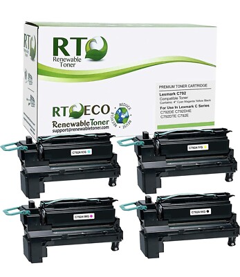 Renewable Toner Compatible Color Set Cartridge Replacement for Lexmark ...