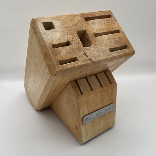 Genuine KitchenAid Wooden Knife Block Only 12 slots Cutlery Storage ...