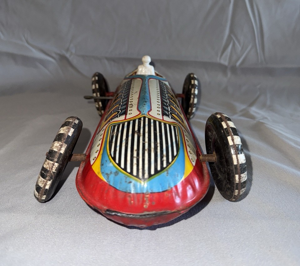 Vintage Marx Tin Lithograph Wind-up Racing Car With Driver | eBay