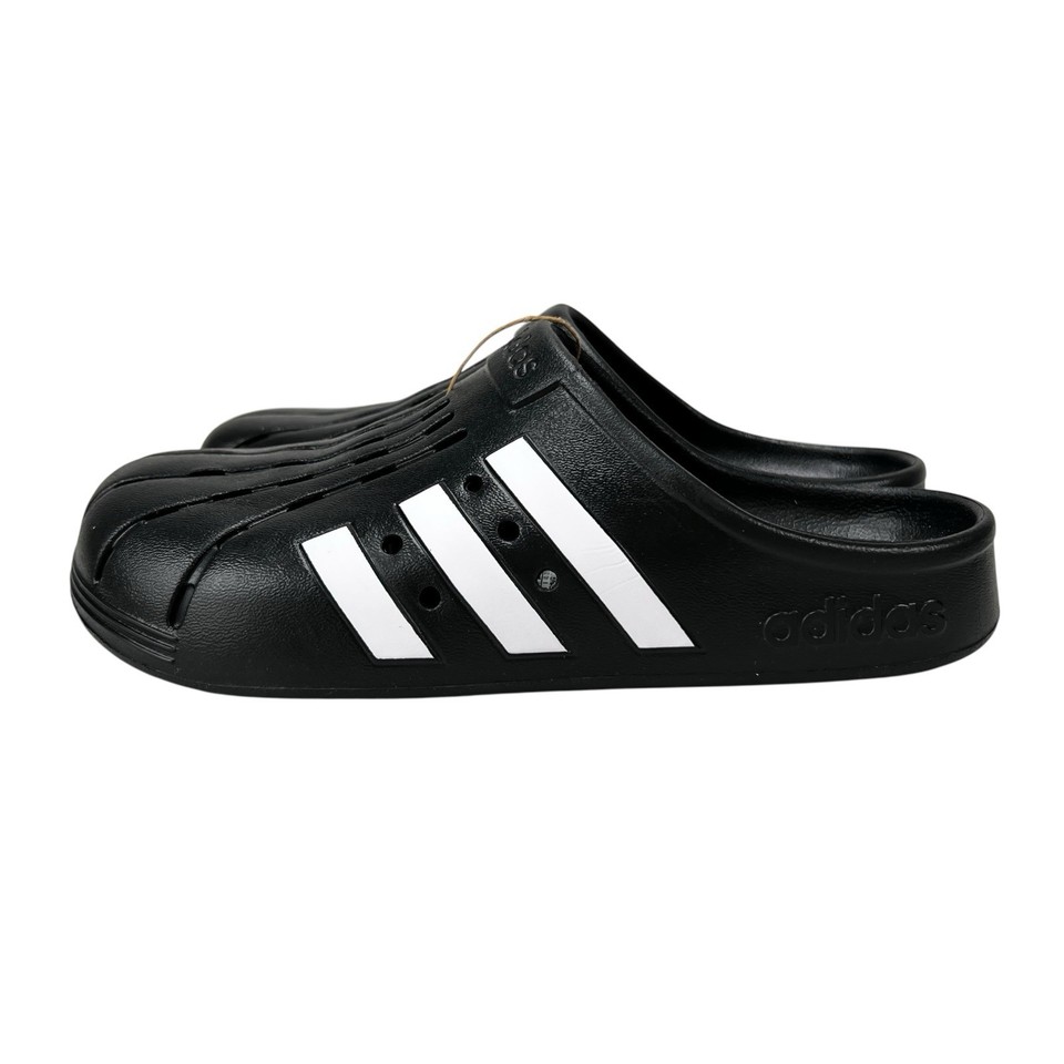 Adidas Adilette Clog Core Black White Clogs Shoes GZ5886 Men's Sizes 7 ...