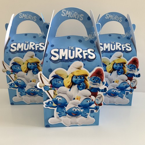 6x The Smurfs Lolly Loot Bag Box. Party Supplies Banner Cake Comic ...