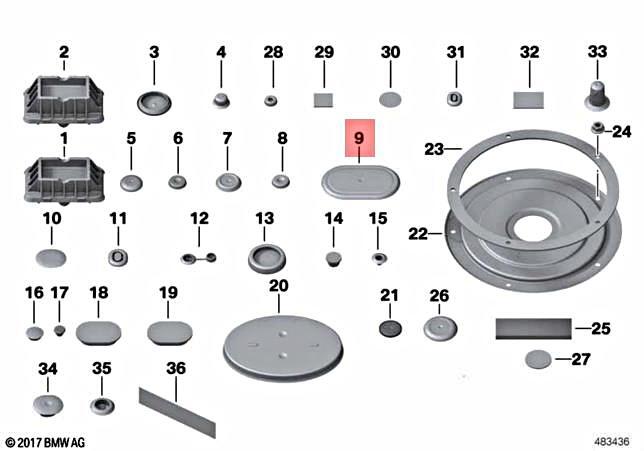 Genuine BMW F25 F26 JCW R50 R52 R53 Sealing Blind Plug D=18MM OEM ...
