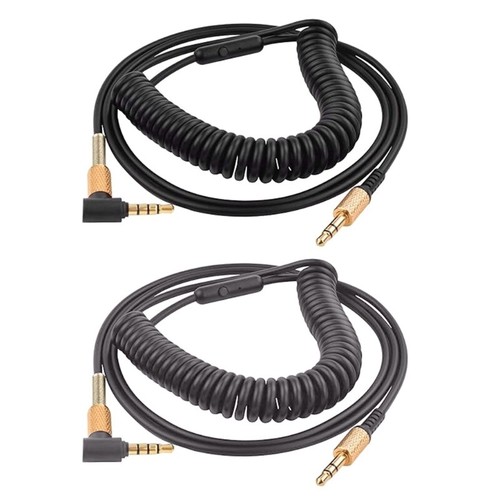 Versatile Coiled Cable for 1 2 3 Headphones Long Stretched Length Wires ...