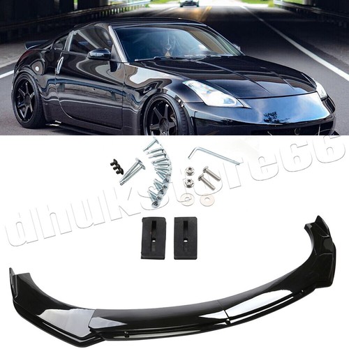 For Nissan 350Z 370Z RWD Gloss Car Front Bumper Lip Splitters Spoiler ...