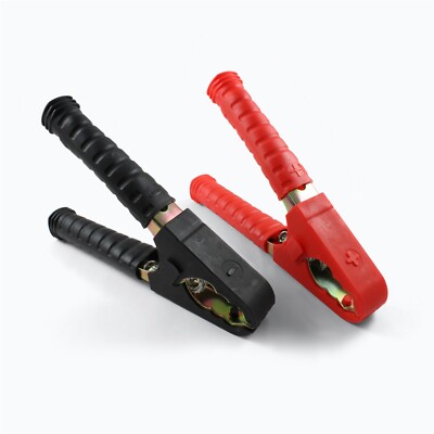 Extra Heavy Duty Jump Lead Cable Clips 1000 AMPS Peak Rating Crocodile ...