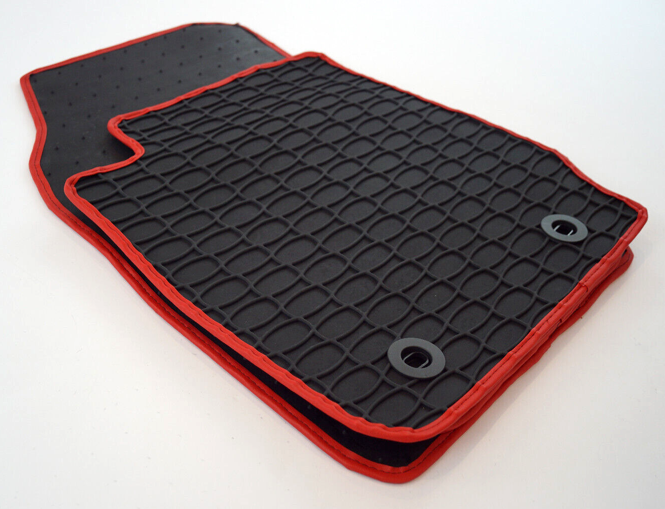 Gummimatten für Ford Fiesta `09 2008-2011 + RAND ROT + Gummi- Fußmatten ...