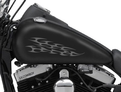 Motorcycle Flame Tank Helmet Set - Fender vinyl Chopper decal Universal ...