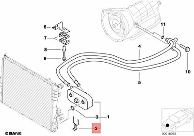 Genuine BMW E46 Transmission Cooler To Mounting Plate Clamp OEM ...