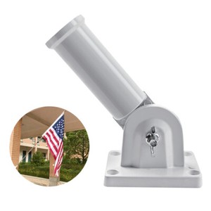 Adjustable Heavy Duty Flag Pole Bracket Aluminum Wall Mounting Holders ...