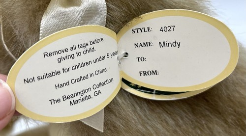 Bearington Collection “Mindy” the Bunny Rabbit Plush in Yellow Outfit ...