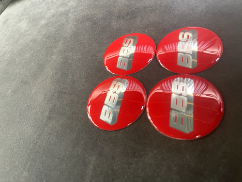 BBS RS LM RZ Center Caps Sticker Logos 70mm 09.24.030 Red/silver Set Of ...